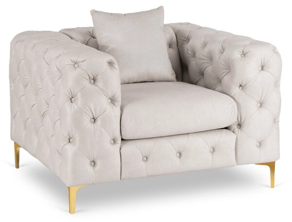 Fotel SORRENTO 1S Kremowy Welurowy | FAVI.ro