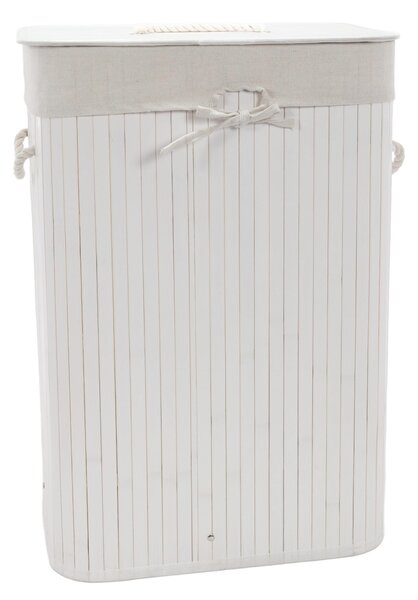 Coș de rufe alb din bambus, 72 l | FAVI.ro