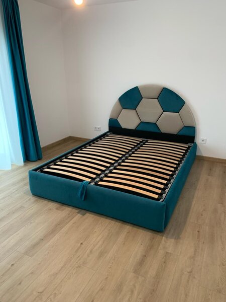 Pat tapitat Copii Ball mijloc somiera fixa sau metalica (rabatabila ...