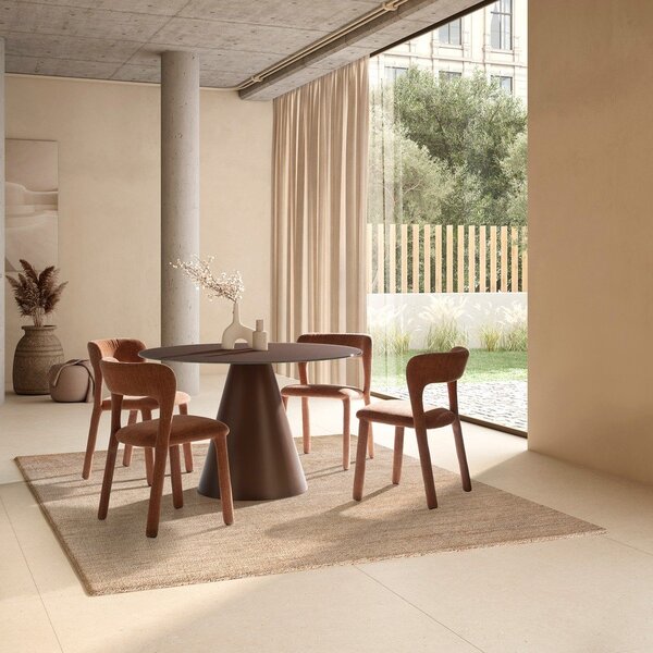 Masă de dining rotundă cu blat din sticlă ø 120 cm Vida – MOME | FAVI.ro