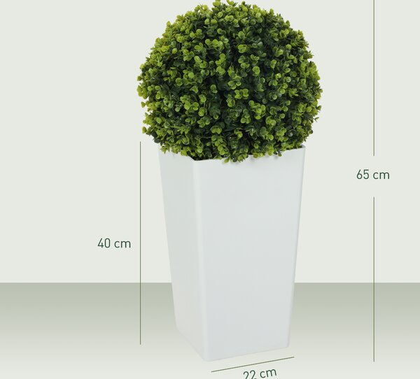 HOMCOM Set 2 bile artificiale eucalipt 65 cm plantă artificială cu ...