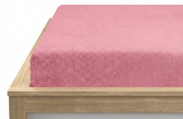 Cearsaf Frotir cu elastic EXCLUSIVE 90x200 cm roz | FAVI.ro