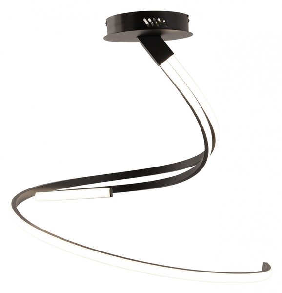 Plafoniera moderna neagra cu 2 spirale led Fan Europe Kinetic | FAVI.ro