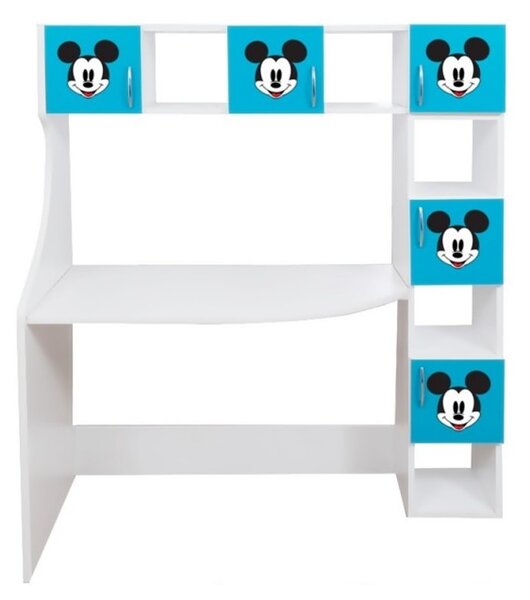 Birou copii Mickey – alb cu personaje Disney, 152x120x52cm | FAVI.ro
