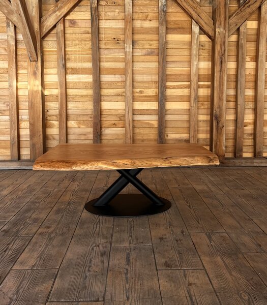 Măsuță de cafea Grand Stejar Masiv Live Edge – 125x76x5 cm | FAVI.ro