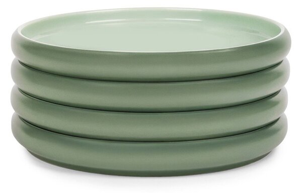 Farfurii verzi 4 buc. din gresie ø 22 cm Aura Rondo – Bonami Selection ...