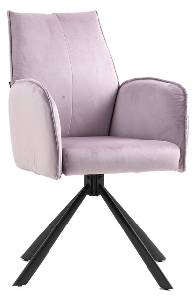 HR280 BAZĂ STEA Scaun Mov din Catifea cu Bază Neagră | FAVI.ro