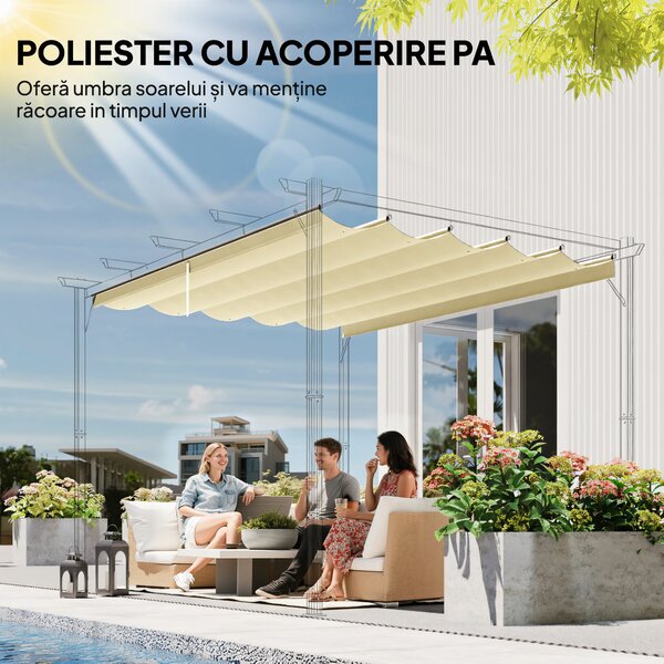 Outsunny Tettuccio di Ricambio per Gazebo 3x3 m con 10 Fori di ...