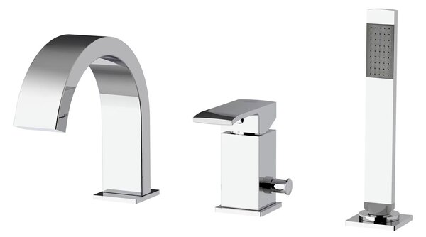 Kronenbach Quara 3.0 baterie cadă-duș cadă crom KB100366C10 | FAVI.ro