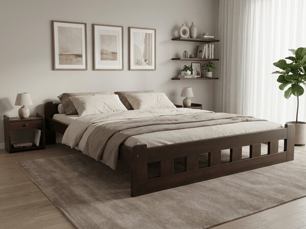 Pat inalt Naomi 140x200 cm, nuc Saltele: Cu saltele Coco Maxi 20 cm ...