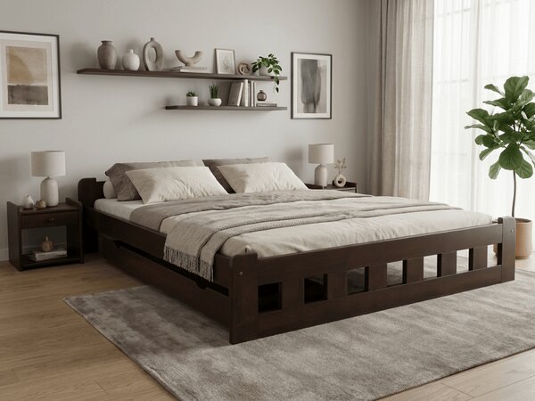 Pat inalt Naomi 140x200 cm, nuc Saltele: Cu saltele Coco Maxi 20 cm ...