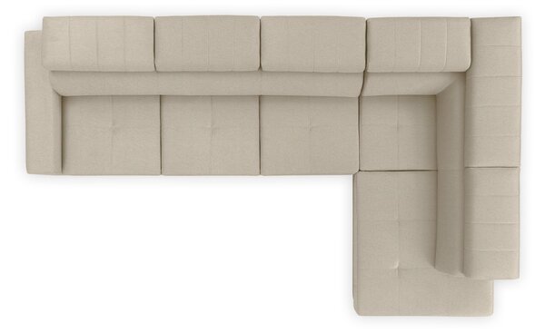 Colțar extensibil Modeno Maxi, dreapta – crem, țesătură împletită Ado ...