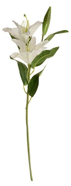 Floare artificială crin de vale, alb, două floriși boboc, h. 84 cm ...