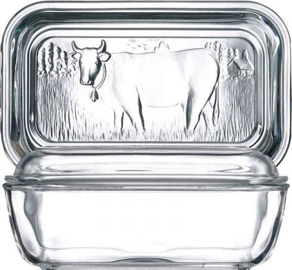Luminarc Vas pentru unt luminarc vaca alb sticlă (17 x 7 cm) | FAVI.ro