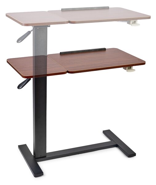 Masa reglabila pe inaltime cu lift pneumatic, blat 80x40 cm in 2 parti ...