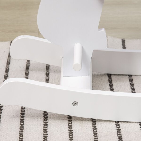 HOMCOM Căluț Balansoar pentru Copii de 1-3 Ani din Lemn cu Ghidon și ...