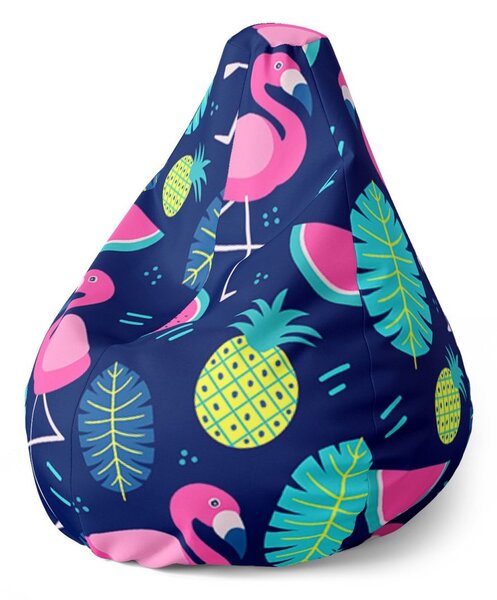 Sac de șezut Pear flamingo roz - pentru copii, colorat | FAVI.ro