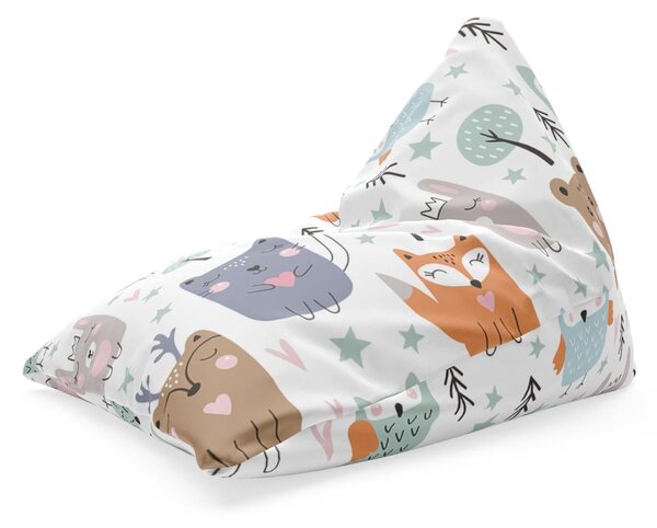 Sac de șezut Triangl animale de pădure desenate, colorat | FAVI.ro