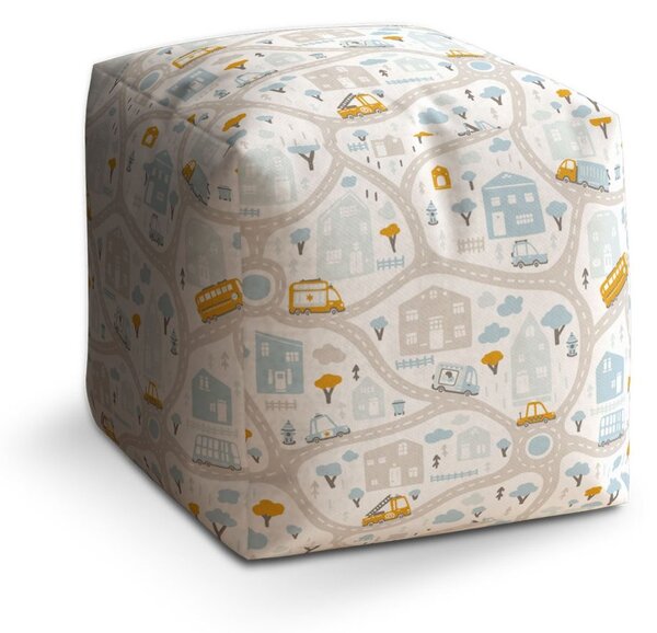 Taburet Cube trasee cu trafic, colorat | FAVI.ro