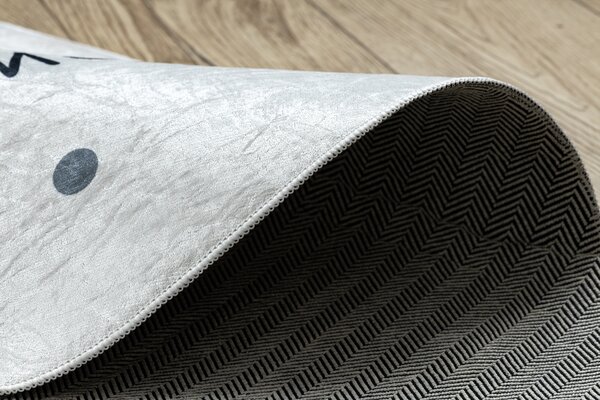 BAMBINO 47810 covor rotund lavabil Curcubeu, puncte pentru copii anti ...