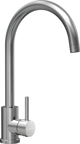 Baterie bucatarie Schock Prima inox periat, cartus ceramic | FAVI.ro