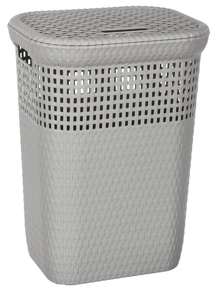 Cos de rufe cu capac, model ratan, 60 litri | FAVI.ro