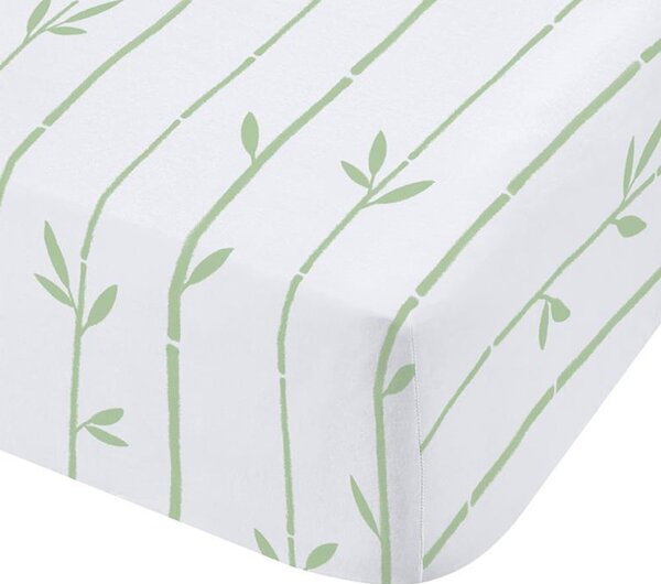 Cearceaf pentru copii alb pentru pat de o persoană cu elastic 90x190 cm ...