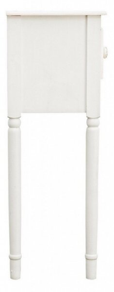 Noptiera alba incrustata manual din MDF melaminat, 33 cm, Clorine ...