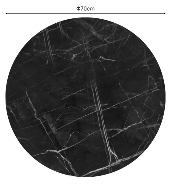 Blat masa Saran marmura negru 70x70x2.5 cm | FAVI.ro