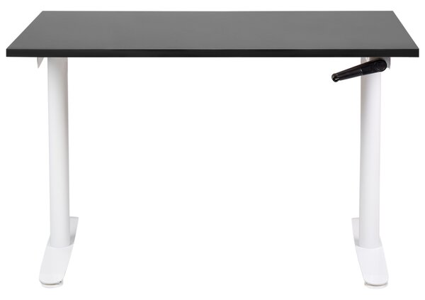 Birou reglabil manual pe înălțime DESTINAS Negru/Alb 120 cm 72 cm | FAVI.ro