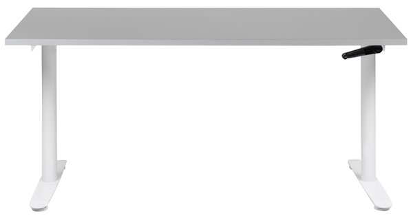 Birou reglabil manual pe înălțime DESTINAS Gri/Alb 160 cm 72 cm | FAVI.ro