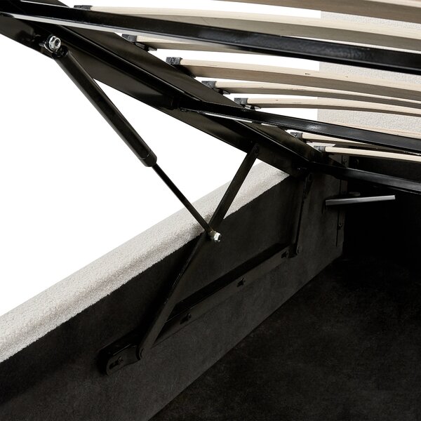 Pat otoman Boucle BRENON 160 x 200 cm Alb-murdar | FAVI.ro