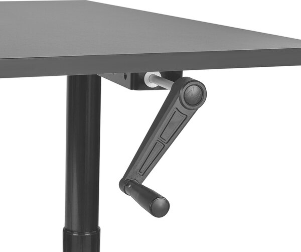 Birou reglabil manual pe înălțime DESTINAS Negru 120 cm 72 cm | FAVI.ro
