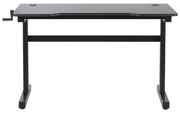 Birou de gaming reglabil manual DURBIN Negru 120 cm 60 cm LED RGB | FAVI.ro